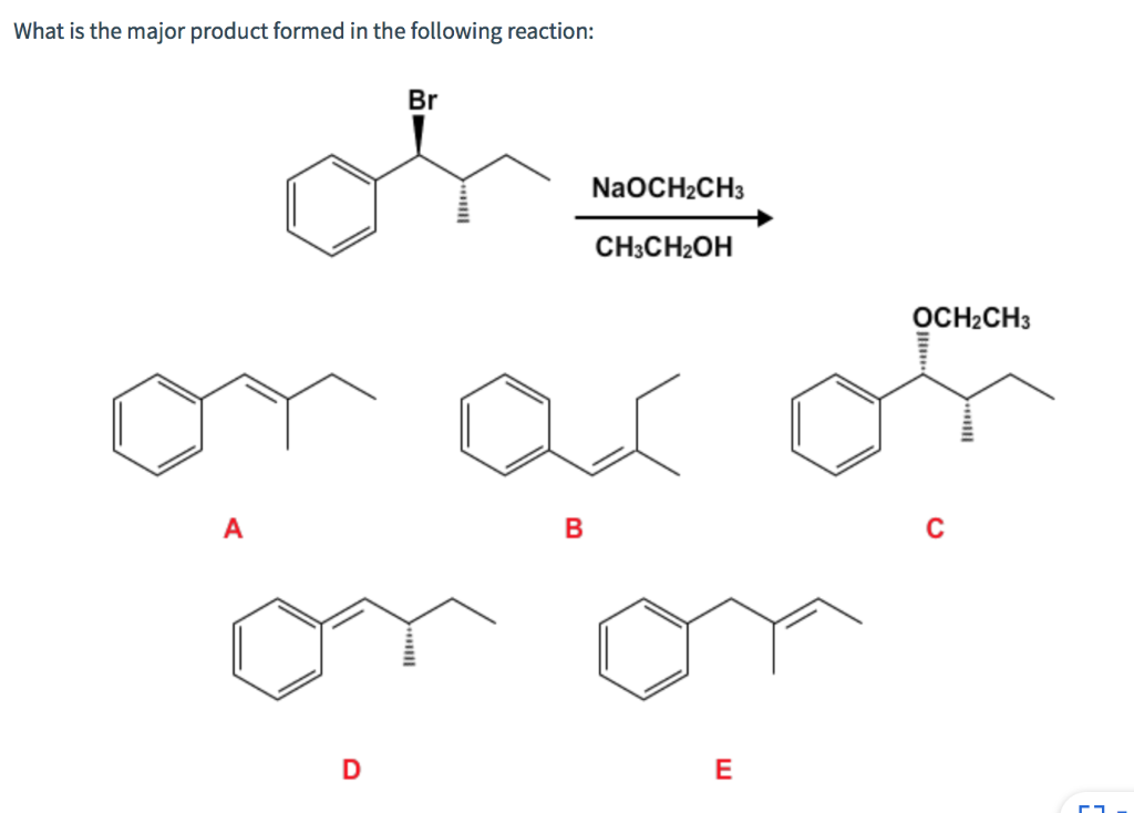 Solved What is the major product formed in the following | Chegg.com