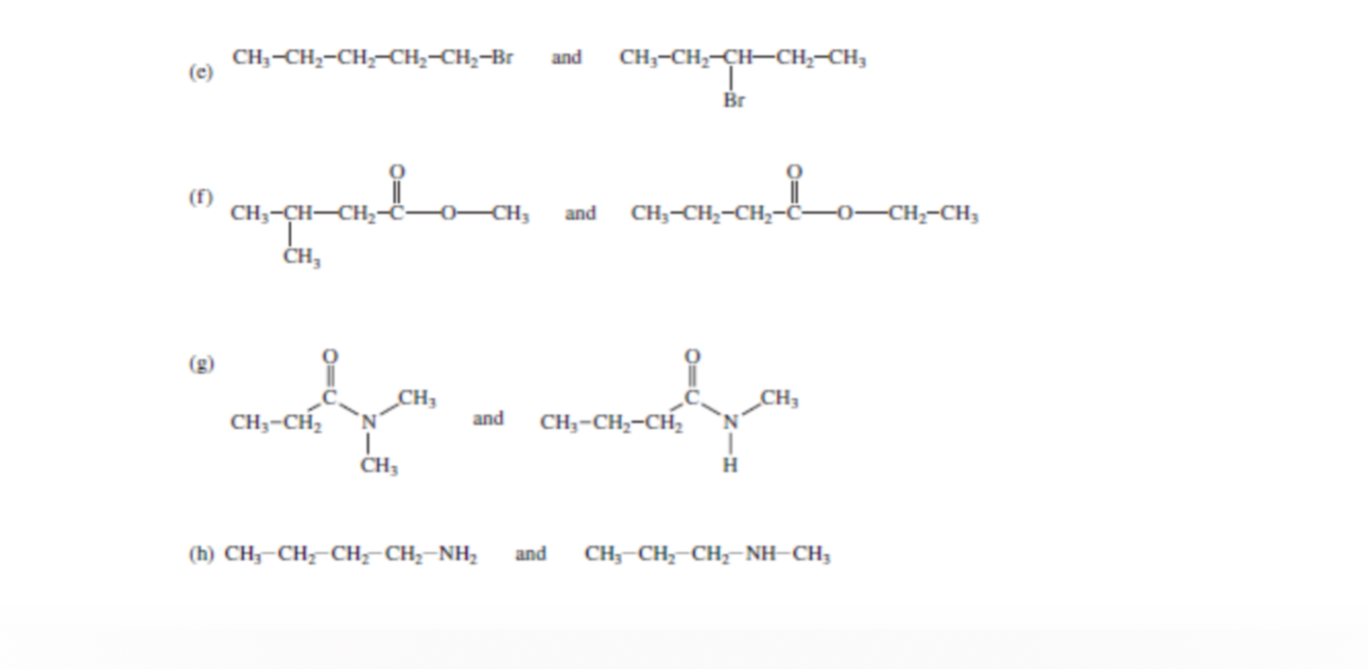 Solved Show how the following pairs of isomeric compounds | Chegg.com