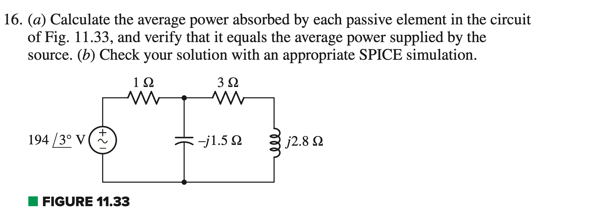 Solved 6. (a) Calculate the average power absorbed by each | Chegg.com