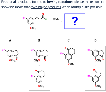 Solved Predict all products for the following reactions: | Chegg.com