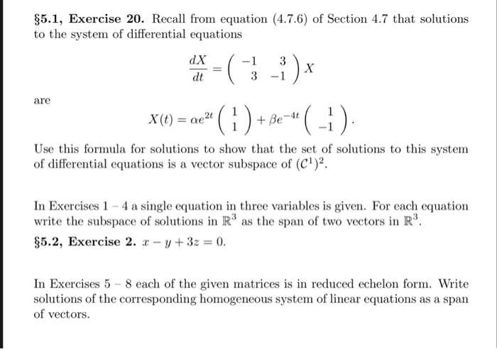 Solved $5.1, Exercise 20. Recall from equation (4.7.6) of | Chegg.com