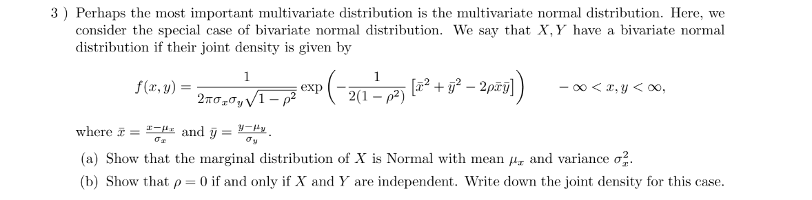 Solved 3 ﻿perhaps The Most Important Multivariate