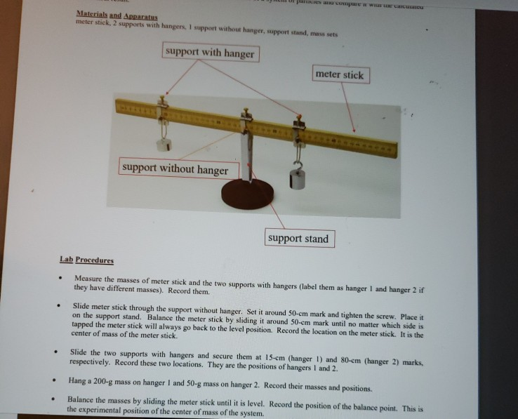 Solved this is a center of mass lab with two masses on a | Chegg.com