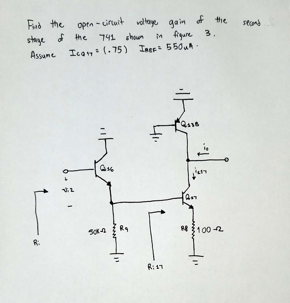 Solved the second Find the open - circuit voltage gain of | Chegg.com