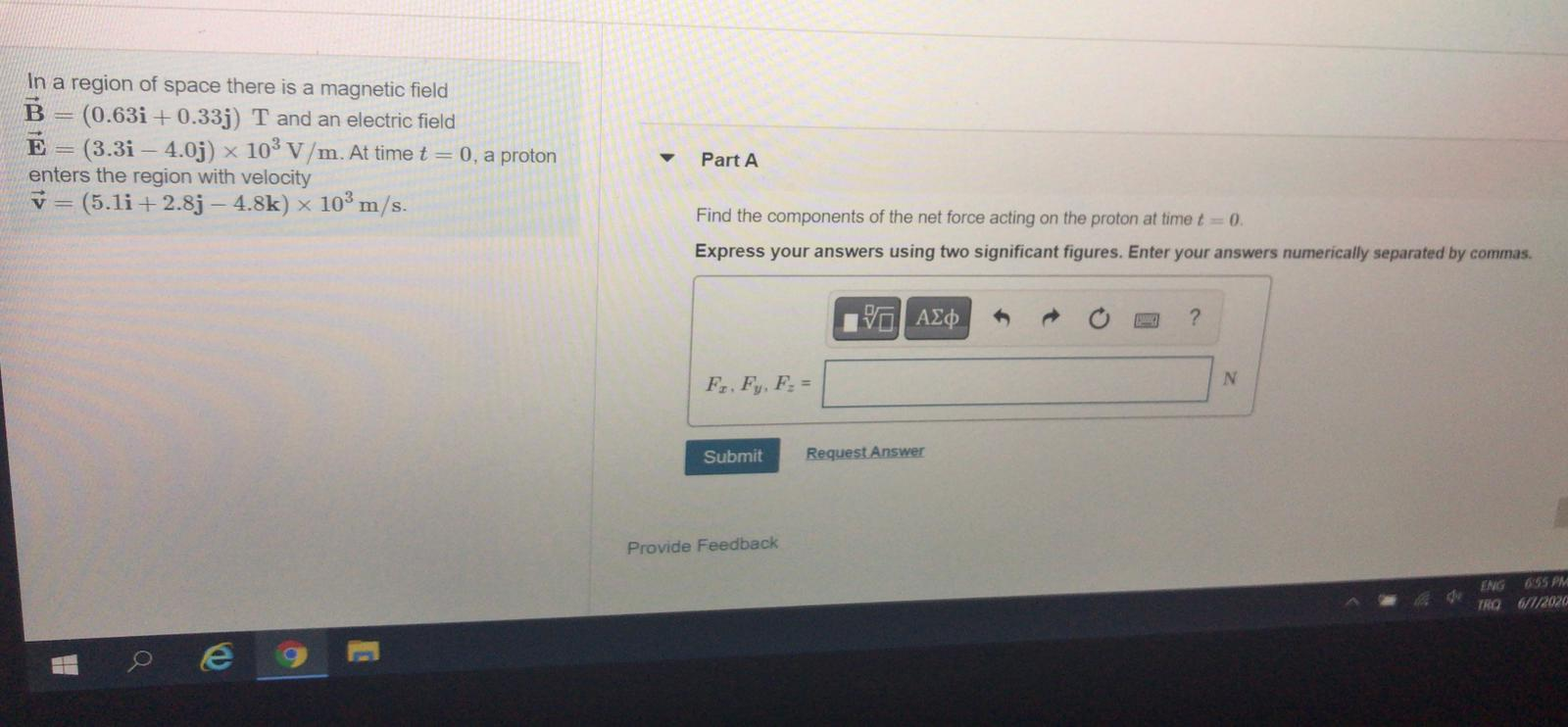 Solved In a region of space there is a magnetic field B | Chegg.com