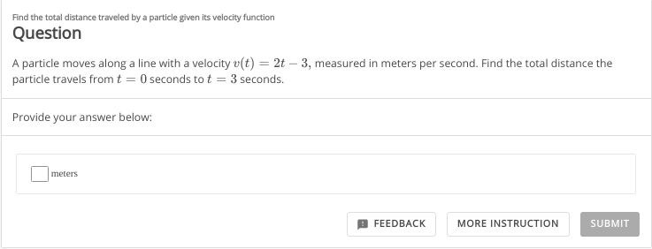 Solved Find the total distance traveled by a particle given | Chegg.com
