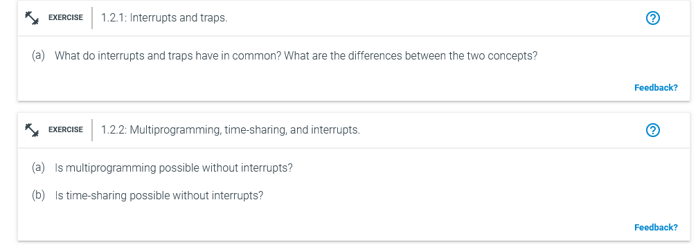 Solved EXERCISE 1.2.1: Interrupts and traps. (a) What do | Chegg.com