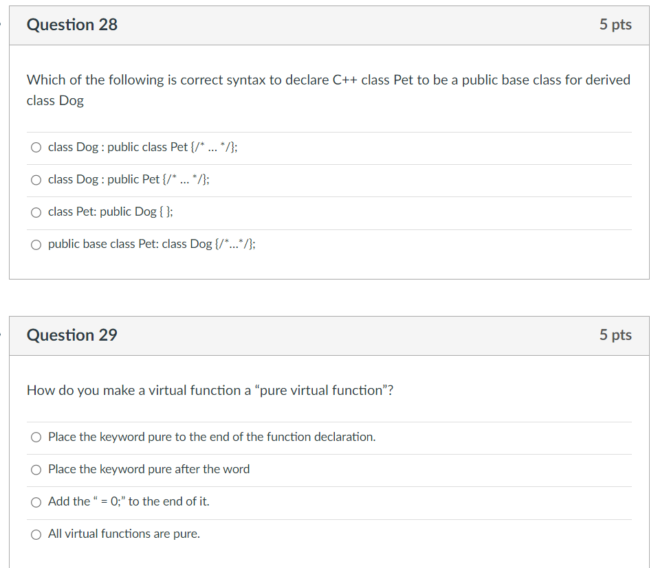 Solved Which of the following is correct syntax to declare | Chegg.com