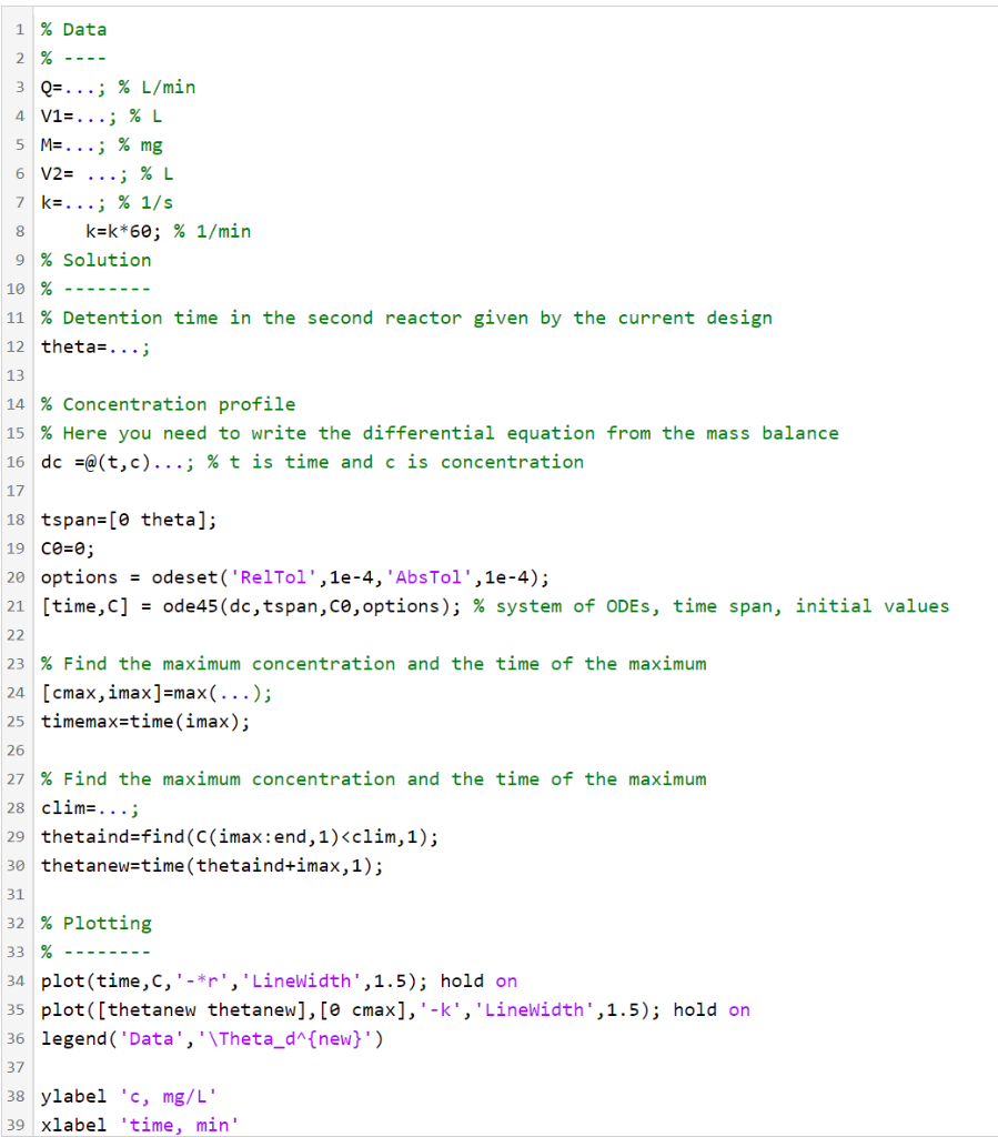 Consider two CM reactors in series where the first | Chegg.com