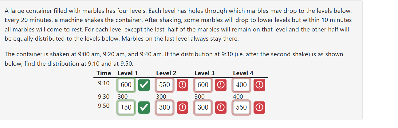 Solved A large container filled with marbles has four | Chegg.com