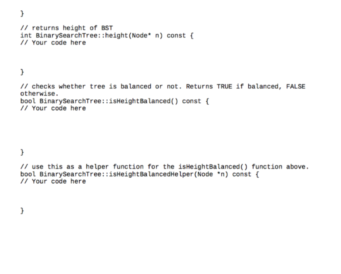 Solved BST bst_exam.h bst_exam.cpp (complete code in this | Chegg.com