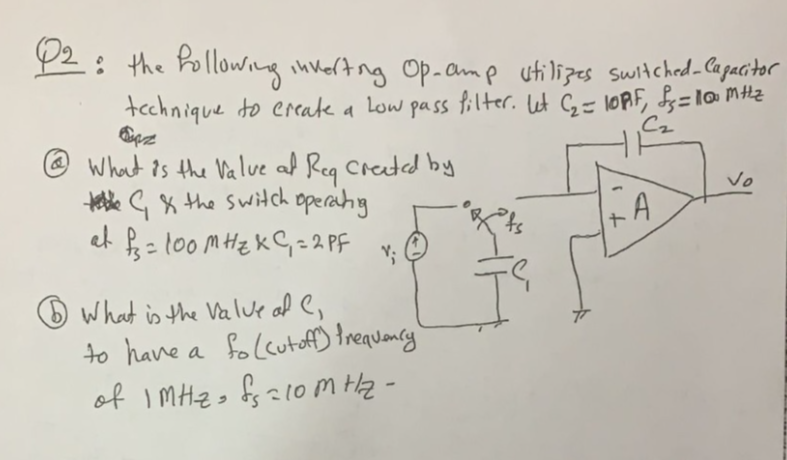 Solved Capiz С. Q2: the following inverting op.amp utilizes | Chegg.com