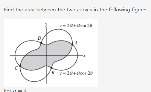 Solved Find the area between the two curves in the following | Chegg.com