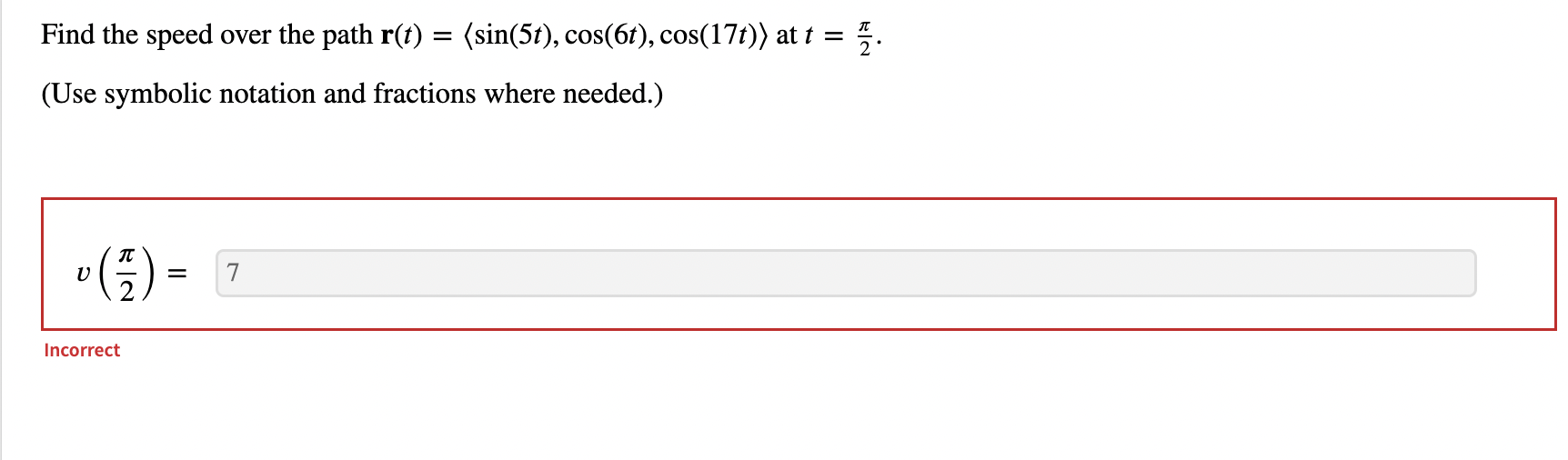 Solved Find the speed over the path | Chegg.com
