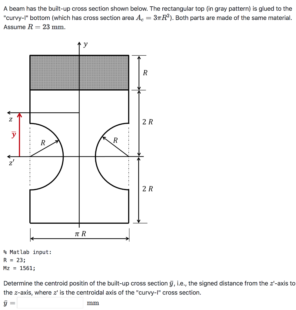 Solved A beam has the built-up cross section shown below. | Chegg.com