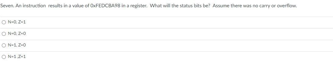 Solved ieven. An instruction results in a value of | Chegg.com