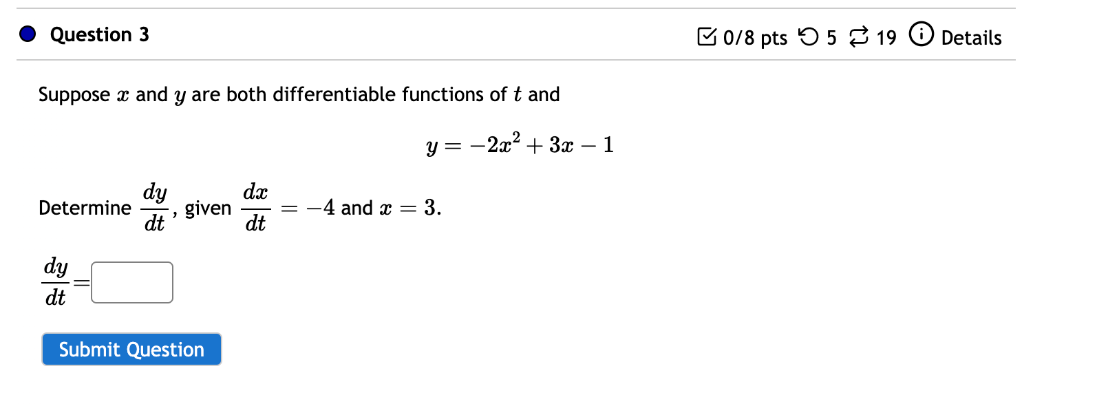 Solved Suppose x and y are both differentiable functions of | Chegg.com