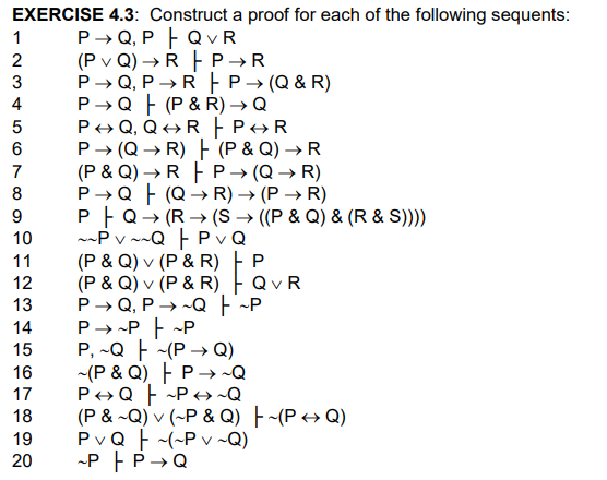 Solved EXERCISE 4.3: Construct a proof for each of the | Chegg.com
