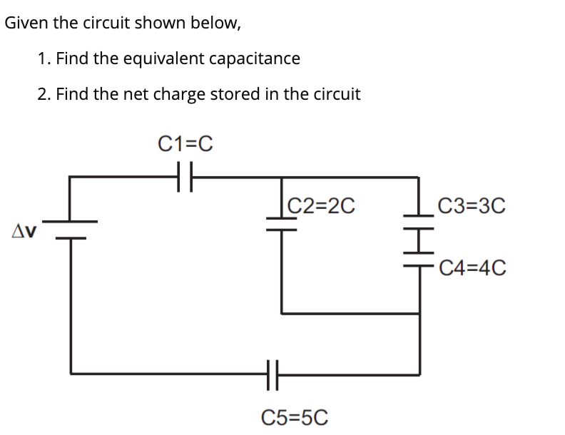 Solved Given the circuit shown below, 1. Find the equivalent | Chegg.com