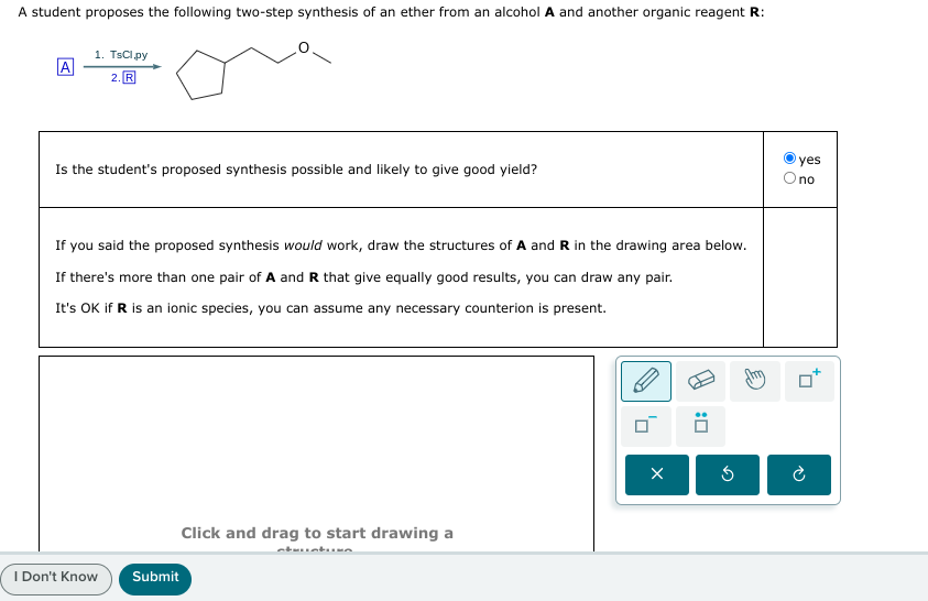 Solved A student proposes the following two-step synthesis | Chegg.com