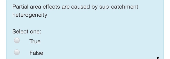 Solved Partial area effects are caused by sub-catchment | Chegg.com