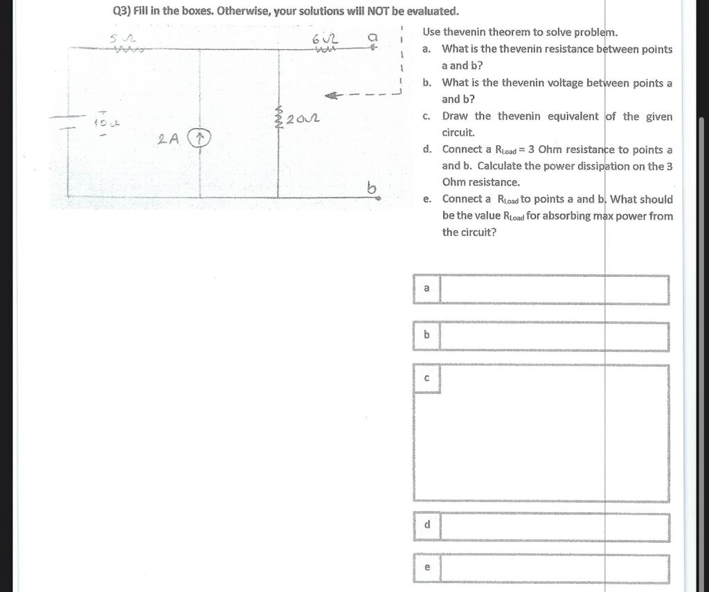 Solved Q3) Fill in the boxes. Otherwise, your solutions will | Chegg.com