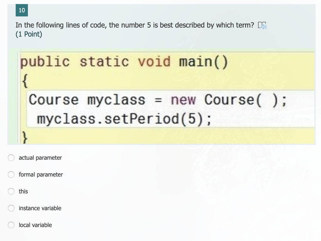 Solved Use the class named Course to answer the questions | Chegg.com