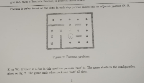 Solved Pacman is trying to eat all the dots, in each step | Chegg.com