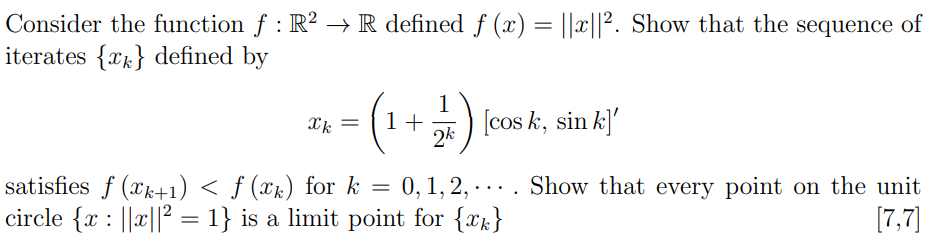 Solved Consider the function f:R2→R defined f(x)=∥x∥2. Show | Chegg.com