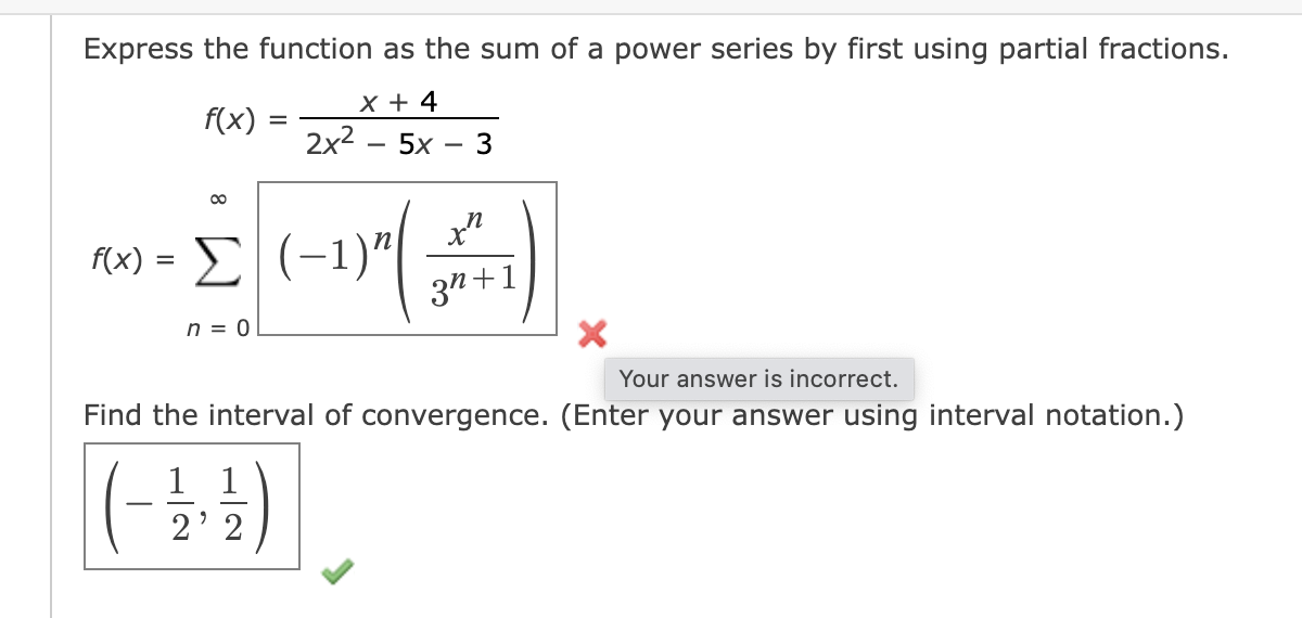 Solved Express the function as the sum of a power series by | Chegg.com