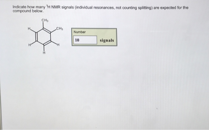 Solved Indicate how many^1H NMR signals (individual | Chegg.com