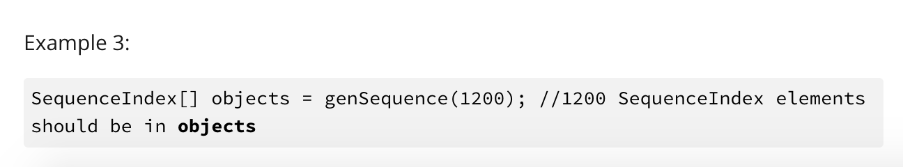 Solved Sequence Objects This problem is broken up into 2 | Chegg.com
