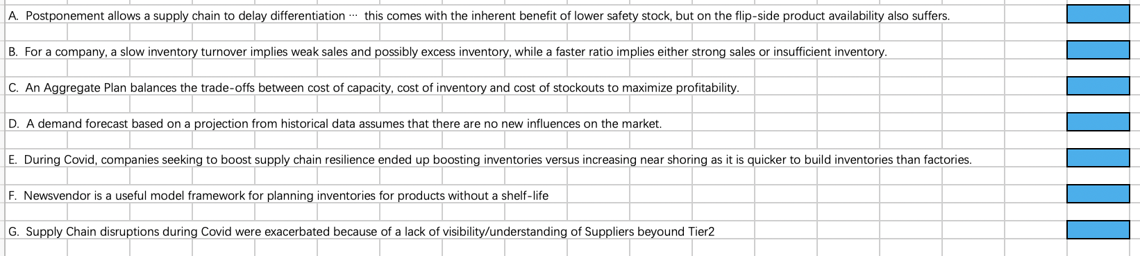Solved A. Postponement allows a supply chain to delay | Chegg.com