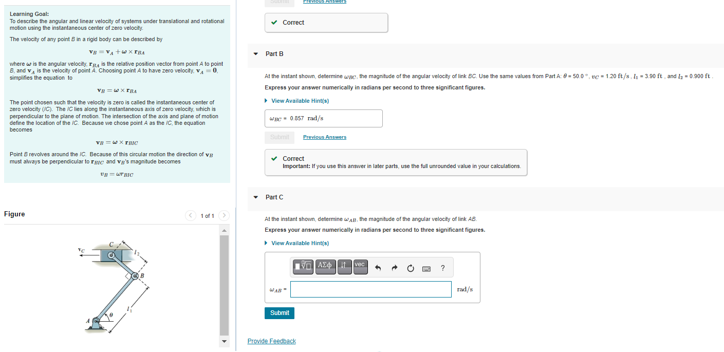 Solved Learning Goal: To describe the angular and linear | Chegg.com