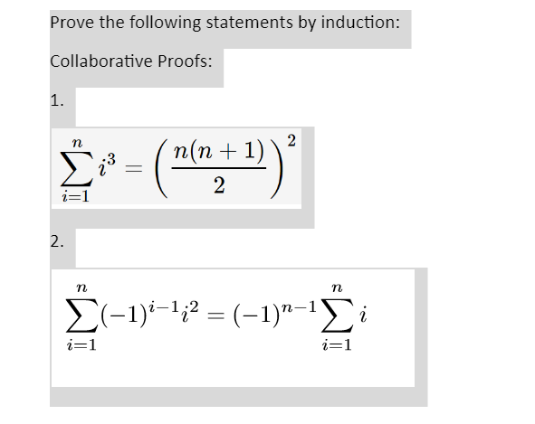 Solved Prove the following statements by induction: | Chegg.com