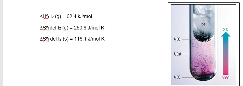 Solved Analyze the I2 (s) → I2 (g) iodine sublimation | Chegg.com