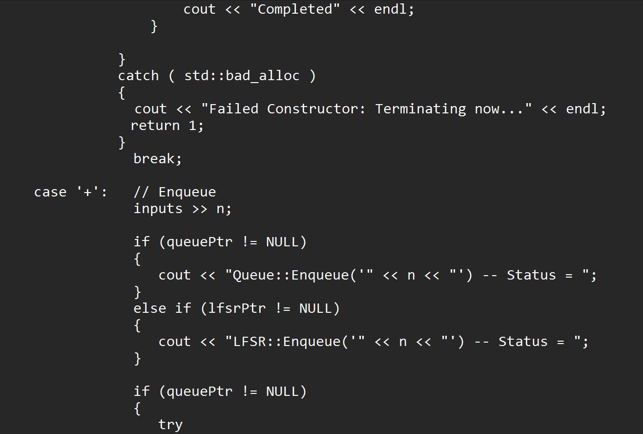 Solved Please create the C++ codes for the lfsr.cpp class | Chegg.com