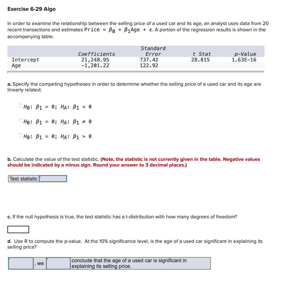 Solved Exercise 6-29 ﻿AlgoIn order to examine the | Chegg.com