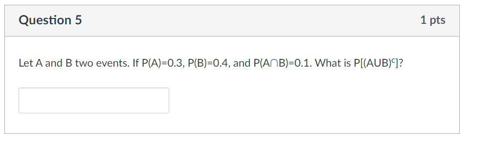 Solved Let A and B two events. If P(A)=0.3,P(B)=0.4, and | Chegg.com