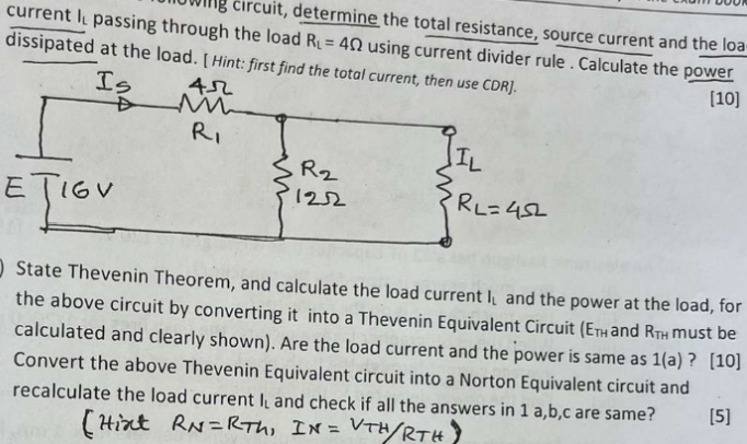 Solved current IL passing through the , determine the total | Chegg.com