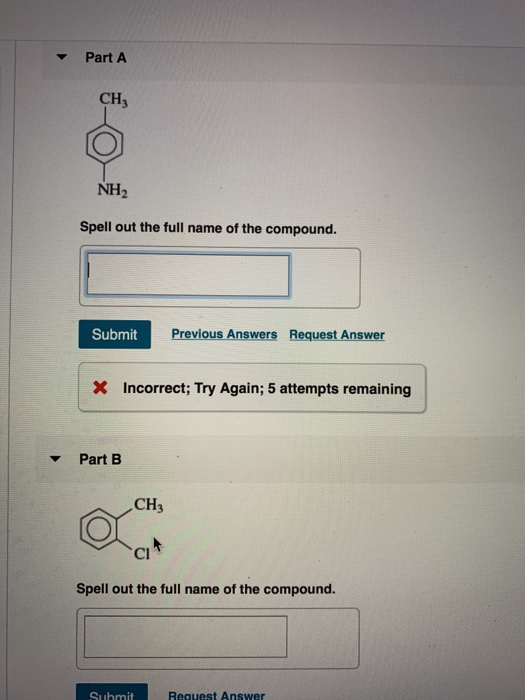 Solved Part A CH NH2 Spell out the full name of the | Chegg.com