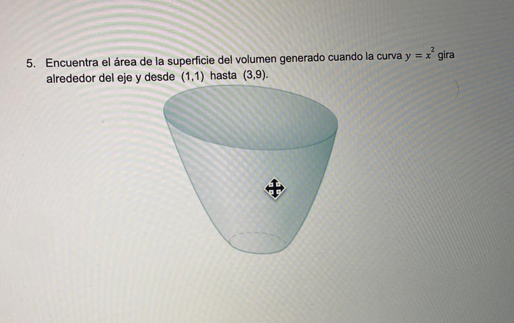 Solved Find the surface area of the volume generated when | Chegg.com