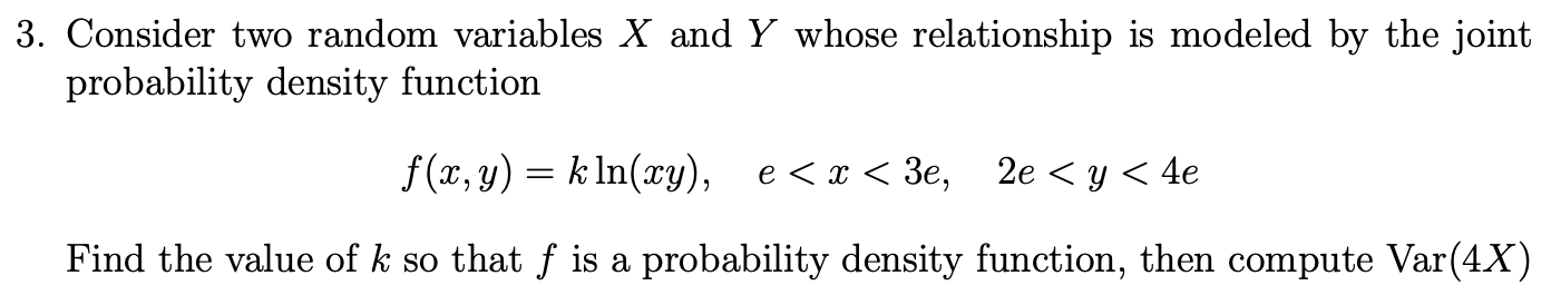 Consider two random variables X and Y whose | Chegg.com