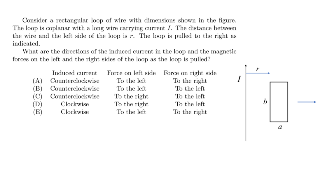 Solved Consider a rectangular loop of wire with dimensions | Chegg.com