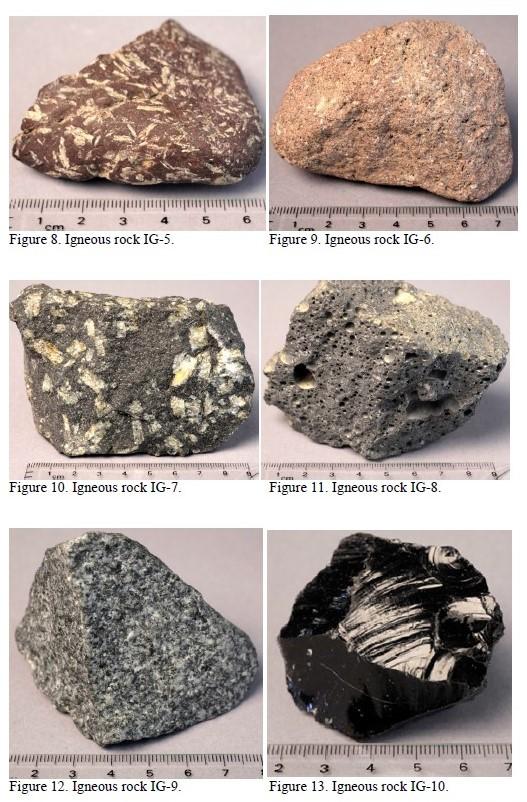 Solved cm Figure 8. Igneous rock IG-5. Figure 9. Igneous | Chegg.com
