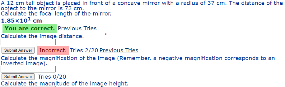 Solved A 12 cm tall object is placed in front of a concave | Chegg.com