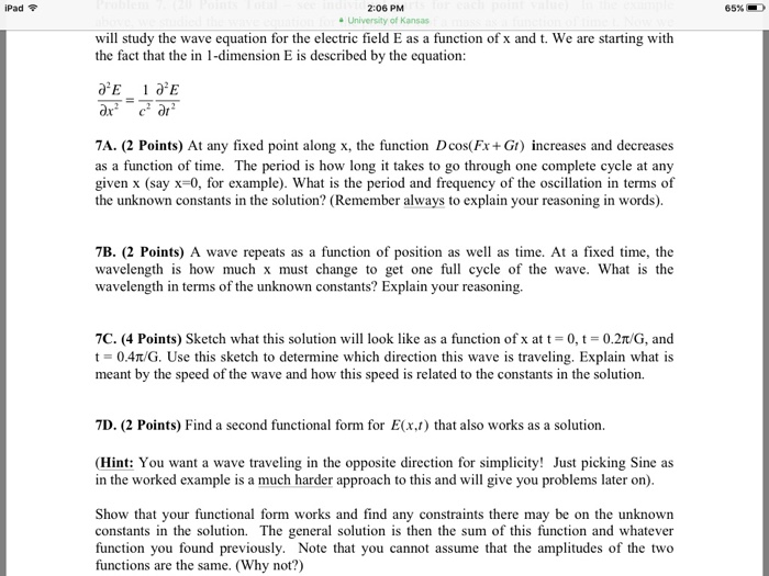 Solved iPad令 2:06 PM University of Kansas will study the | Chegg.com