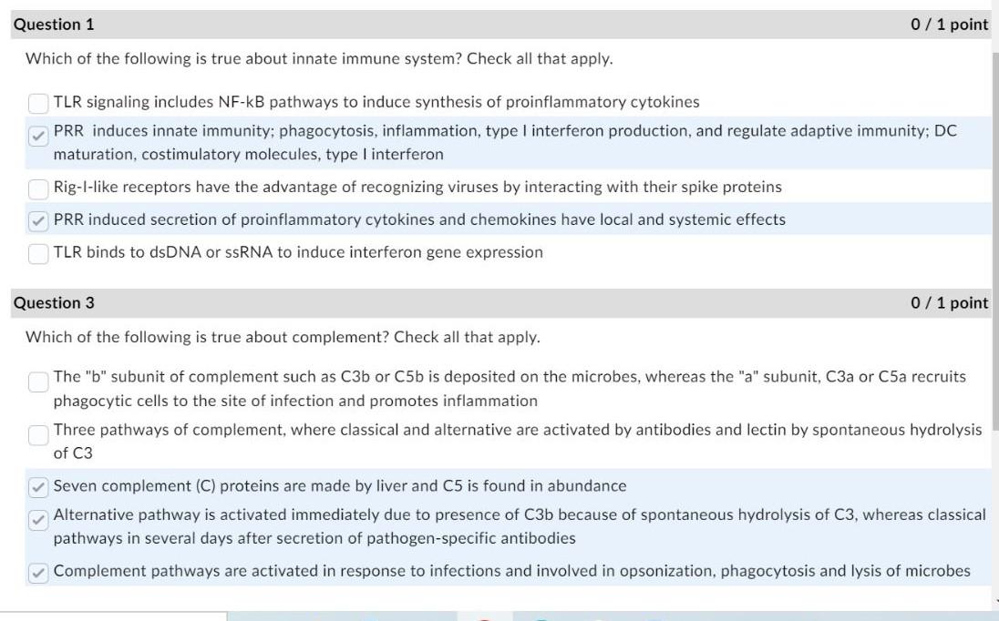 Solved Which of the following is true about innate immune | Chegg.com