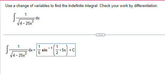 Solved Use a change of variables to find the indefinite | Chegg.com
