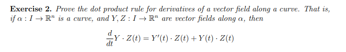 Solved . Exercise 2. Prove the dot product rule for | Chegg.com